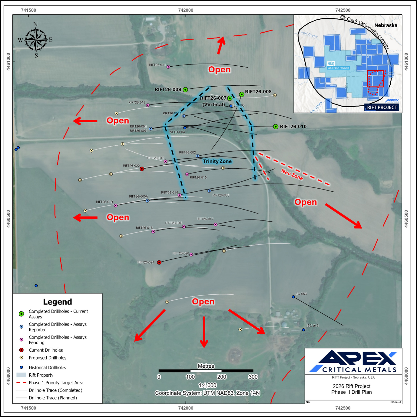 Apex Drills 14.9 m of 5.09 % REO and 12.3 m of 5.63 % REO with > 2.50 % ...